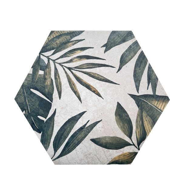 Caprice Floral Hexagon Tiles Matt Wall/Floor 22.5x25.9cm - Top Ceramics