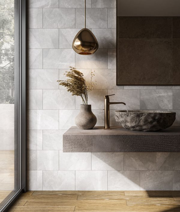 Stone Story Light Grey Wall Tiles Matt 25x40cm - Top Ceramics