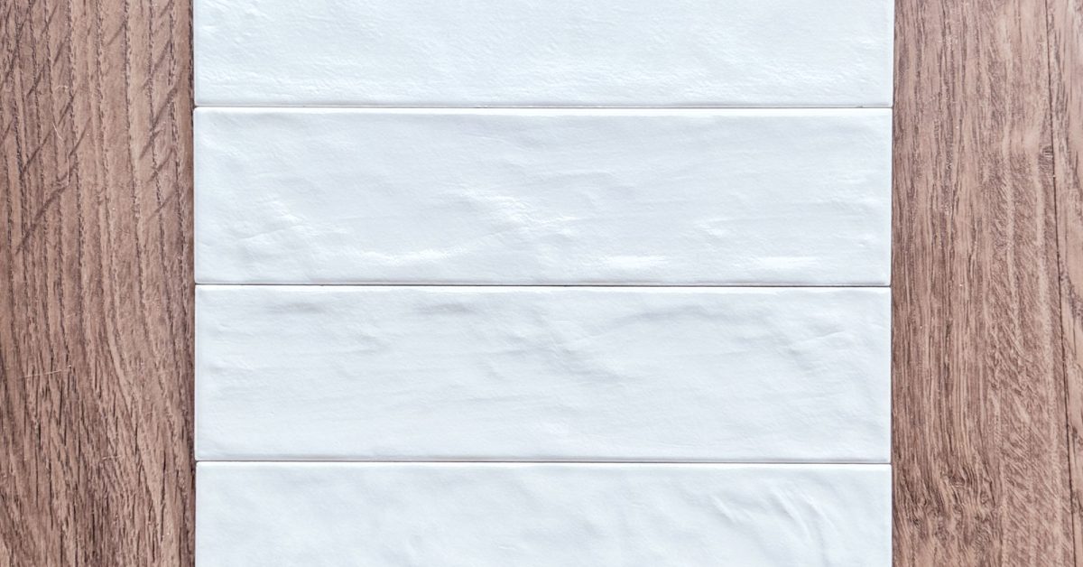 Metro Tiles White Bianco Bumpy Pearl Satin 6.5x26cm - Top Ceramics